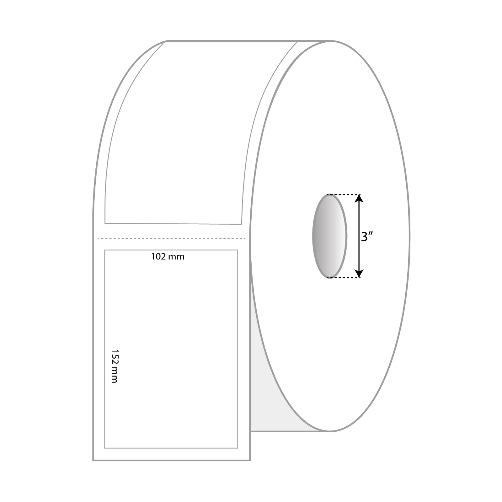 PAQUETE DE 30 ROLLOS DE ETIQUETAS BLANCAS DE TRANSFERENCIA TÉRMICA 102 ...