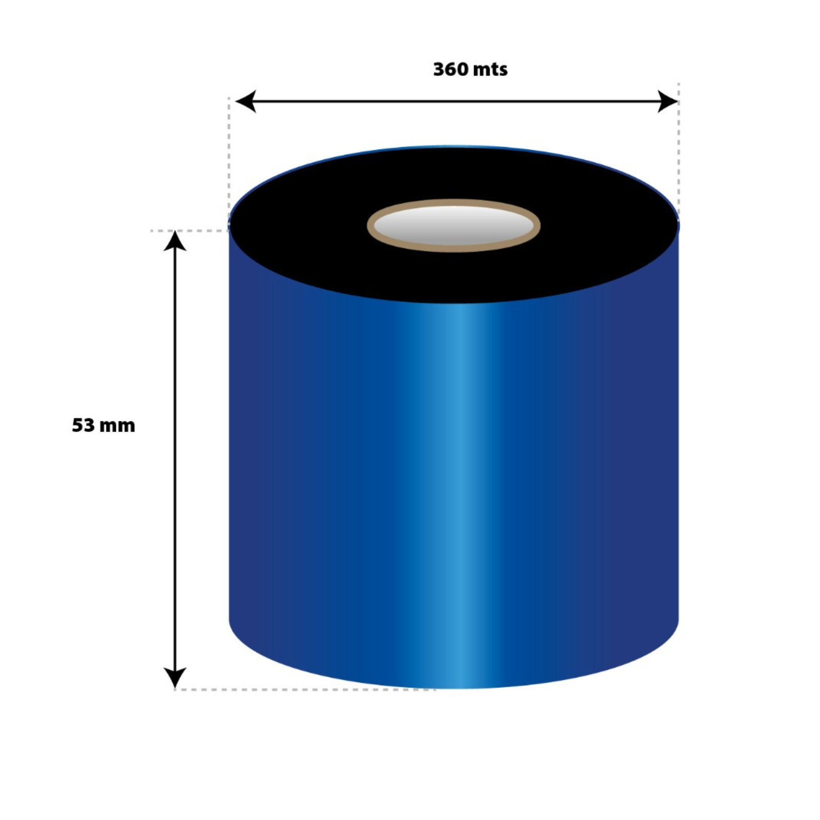 RIBBON DE CERA AWR-1 DE 53 MM X 360 MTS PARA IMPRESORA DATAMAX – Class ...