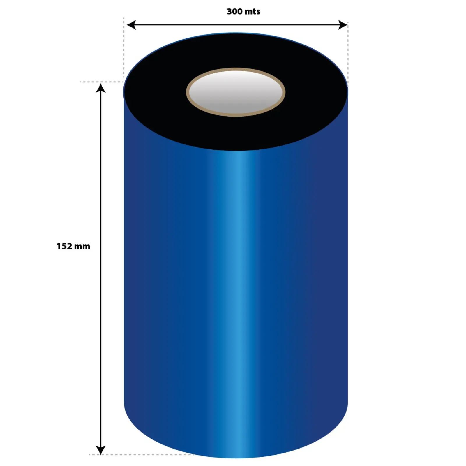 RIBBON DE ULTRA RESINA AXR-8 DE 152 MM X 300 MTS PARA IMPRESORA ZEBRA ...
